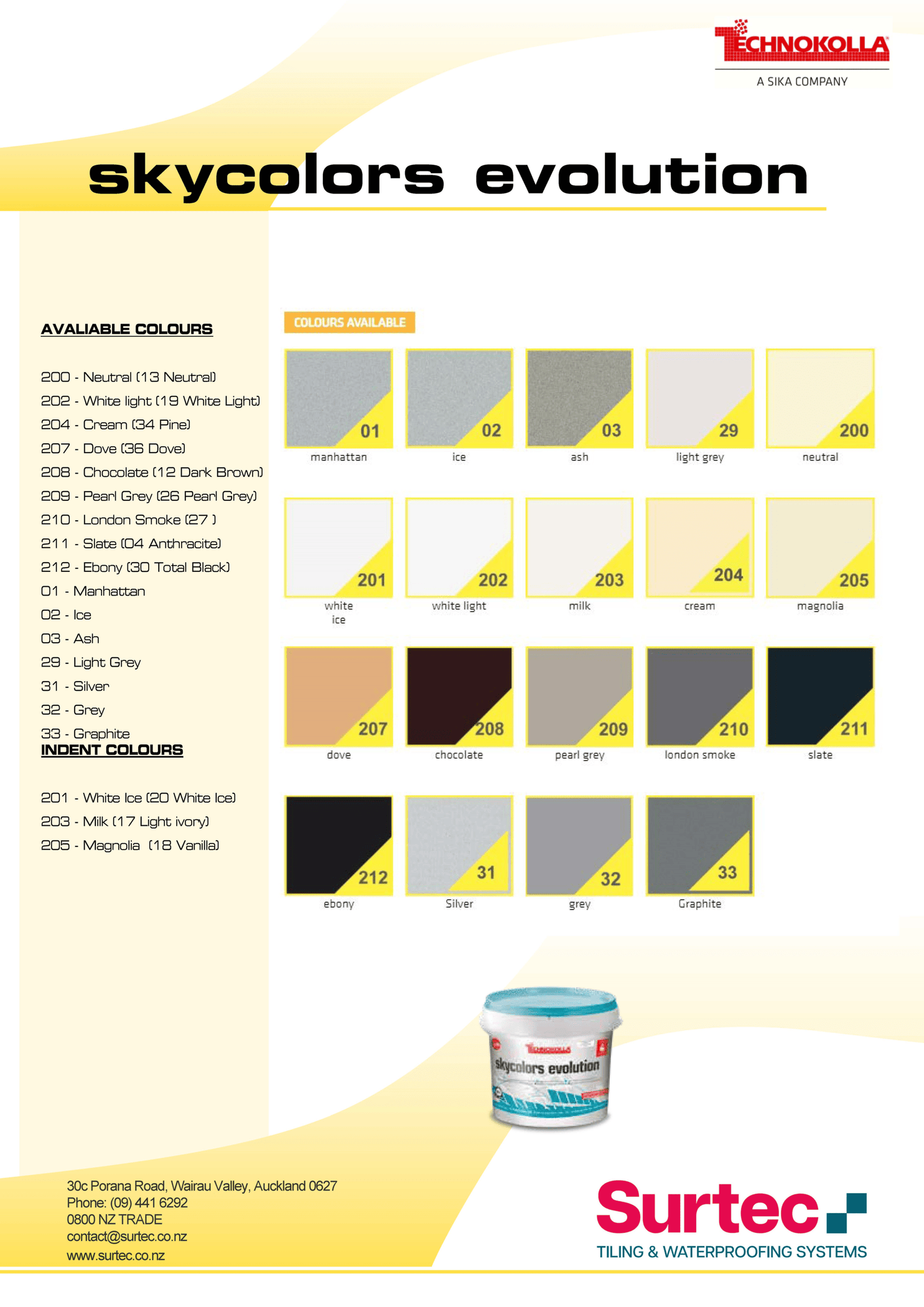TECHNO SKYCOLORS EVOLUTION — Surtec